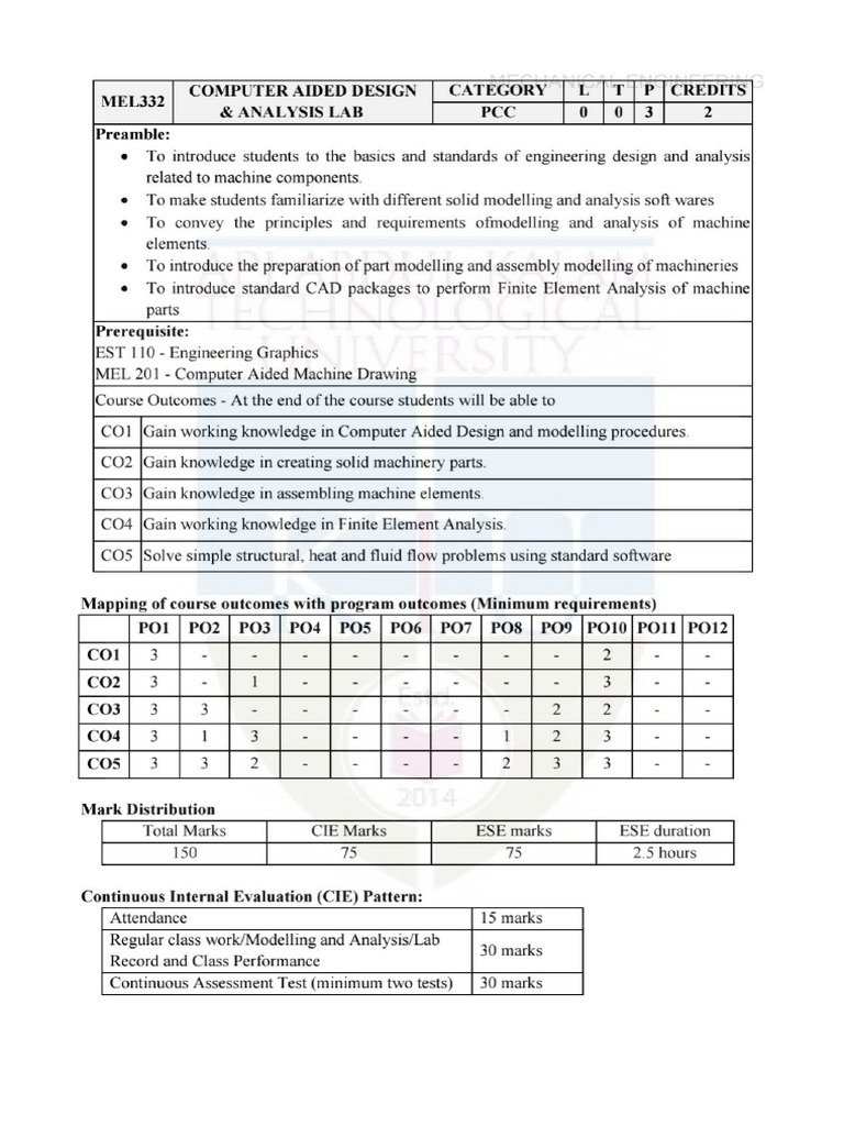 !computer Aided Design - Analysis Lab | PDF