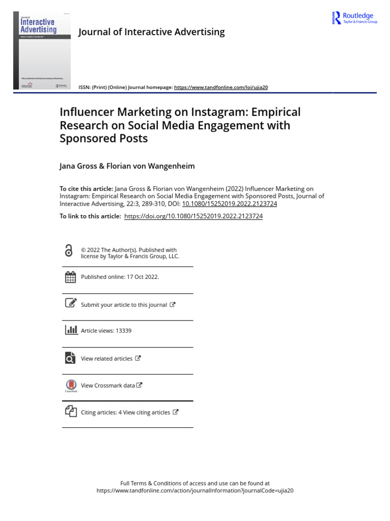 Influencer Marketing On Instagram Empirical Research On Social Media ...