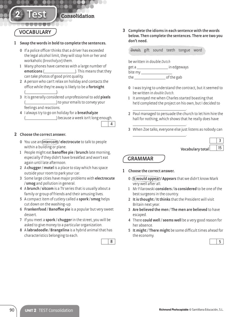 Achievers C1 Test Unit 2 Consolidation | PDF | English Language | Languages Achievers C1 Test Unit 2 Consolidation | PDF | English Language | Languages