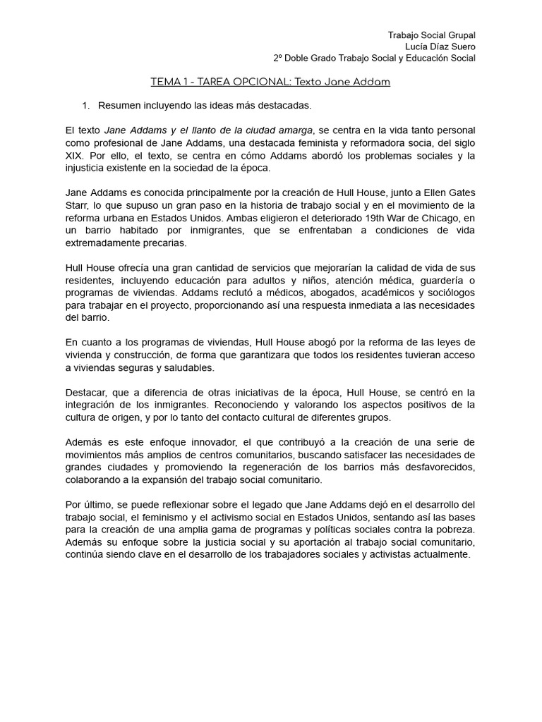 1 TO TS Grupal | PDF | Trabajo Social