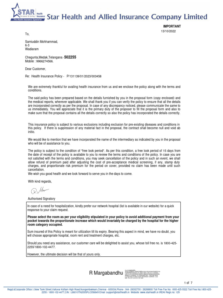 Policy Schedule | PDF | Insurance | Health Care