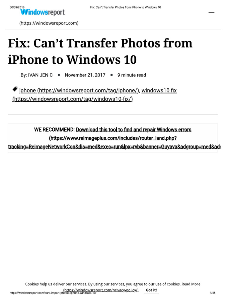 TRANSFERIR FOTOS DO IPHONE (Fix-6) | PDF