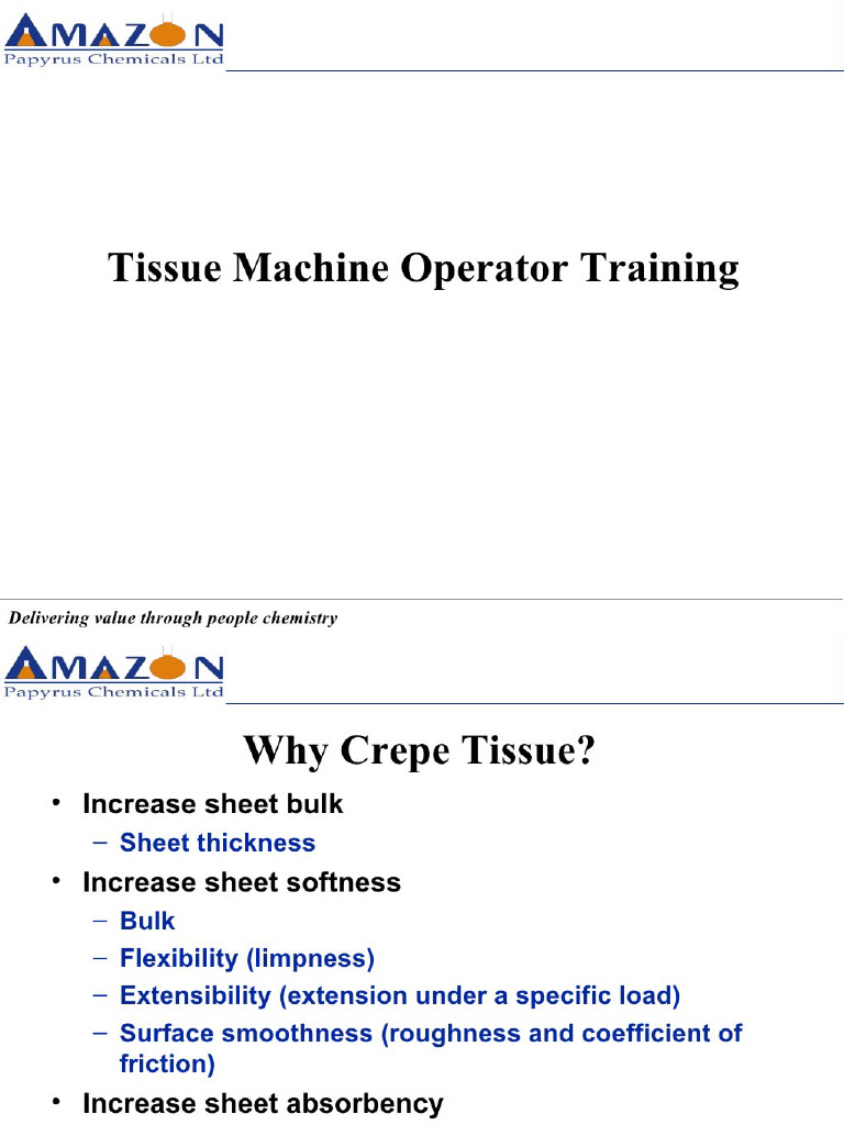 Tissue Creping Training | PDF