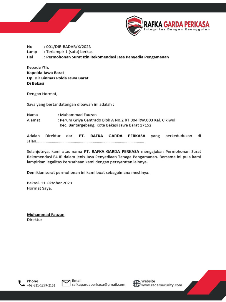 Surat Permohonan Bujp | PDF | Hukum