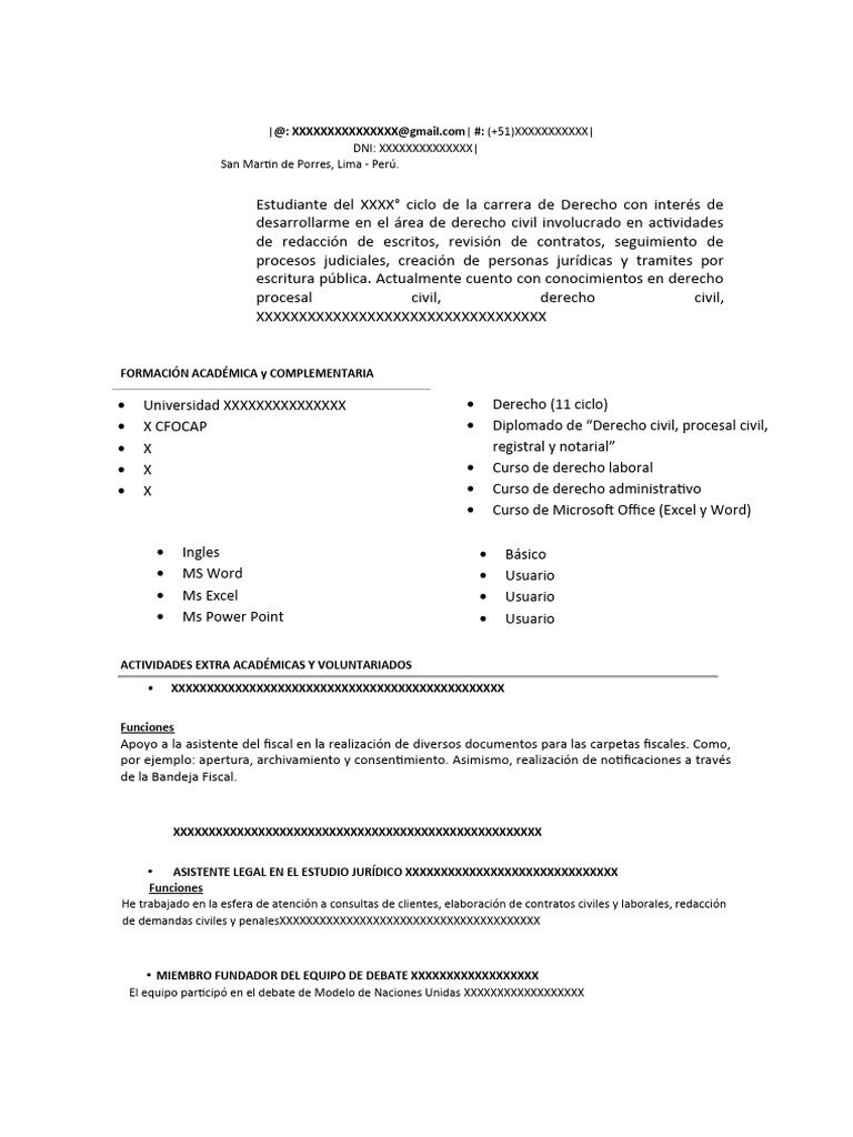 Curriculum vitae 2024 | PDF | Ley procesal | Justicia