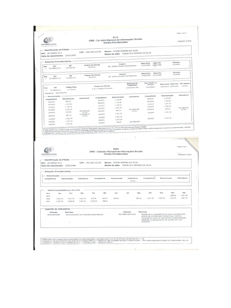 CNIS-EXTRATO 02 FOLHA 001 - Cópia - Cópia | PDF