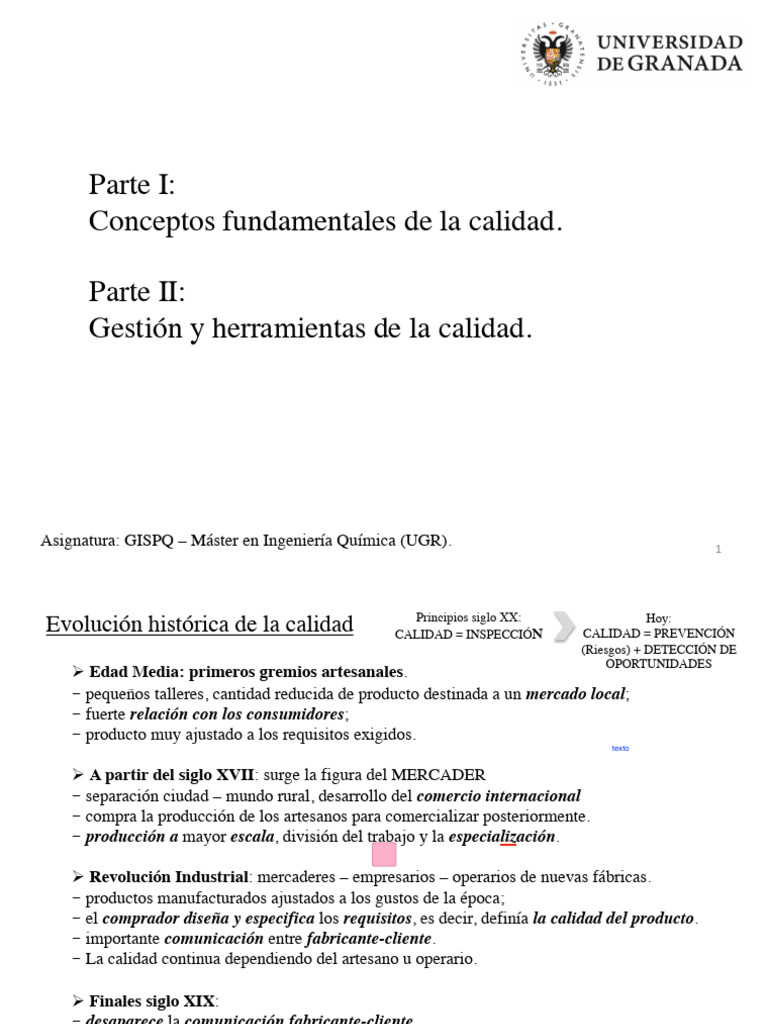 Conceptos Fundamentales de La Calidad. Gestion y Herramientas de La Calidad | PDF | Calidad ...