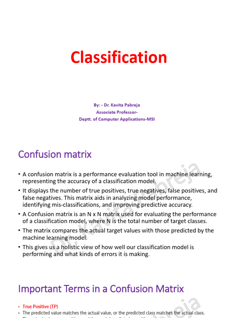 Lecture 2 Classifier Performance Metrics Pdf Receiver Operating