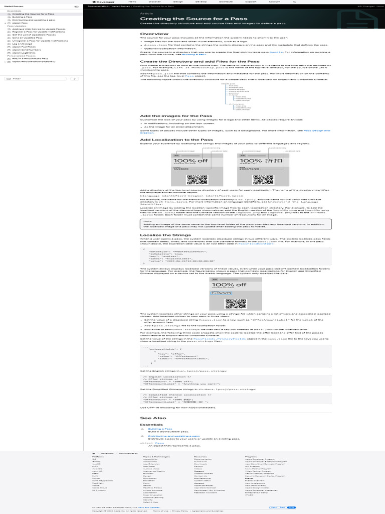 Creating The Source For A Pass - Apple Developer Documentation | PDF | Directory (Computing ...