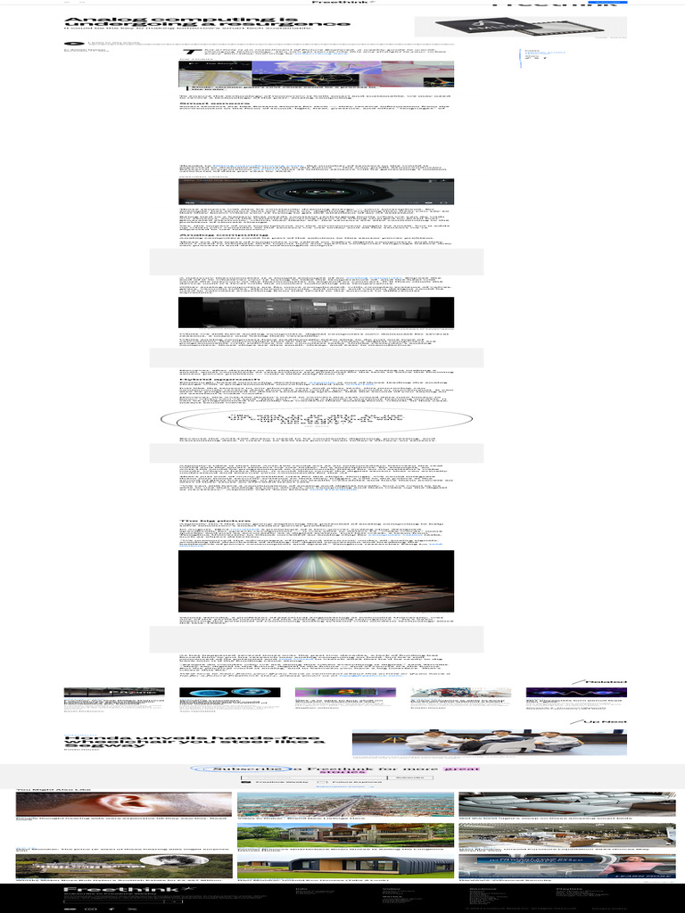 Analog Computing Is Undergoing A Resurgence Pdf Sensor Integrated Circuit