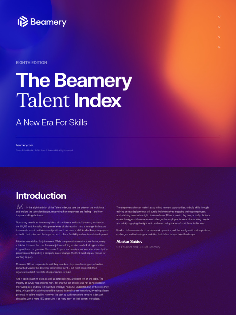 Beamery Talent Index: Workforce Insights | PDF | Artificial ...
