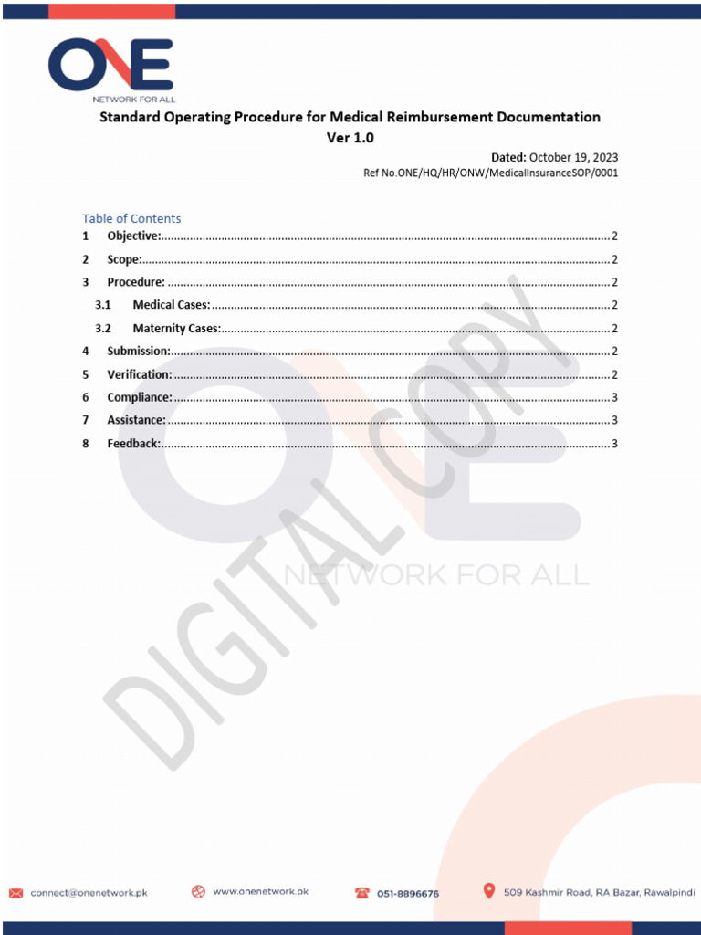 SOP For Medical Insurance | PDF | Business