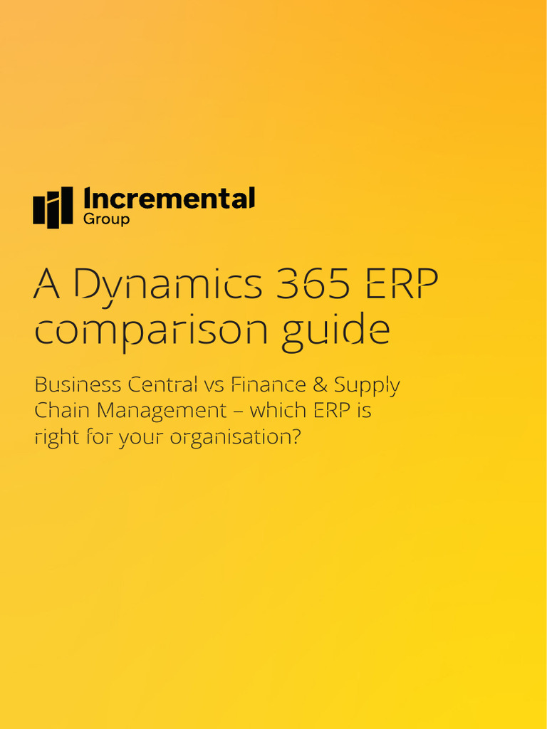 Microsoft D365 Comparison | PDF | Enterprise Resource Planning | Supply ...