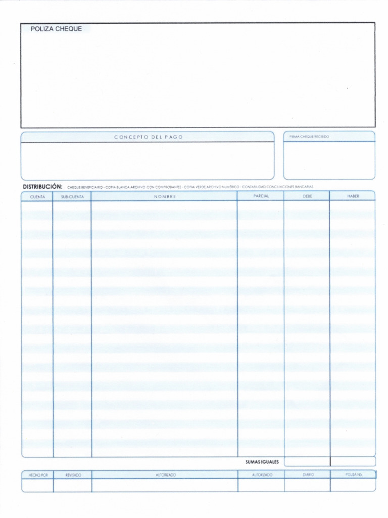 Poliza de Cheques | PDF