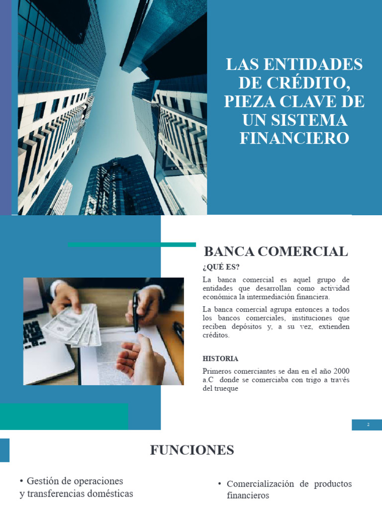 T3.-Las Entidades de Crédito, Pieza Clave de Un Sistema Financiero ...