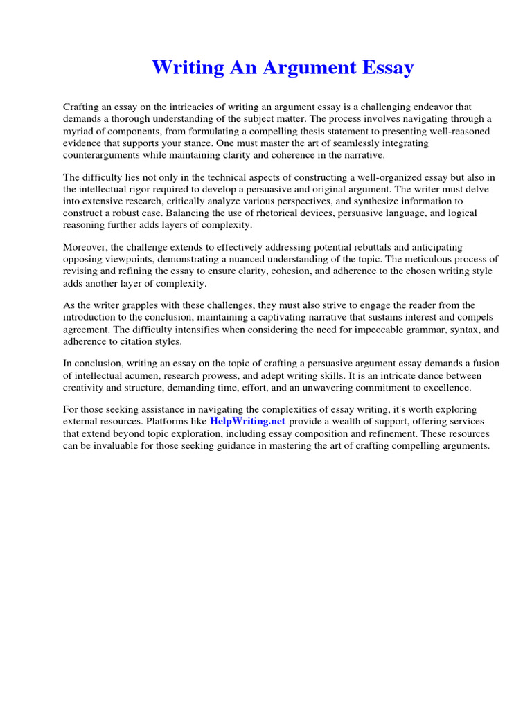 Writing An Argument Essay | PDF | Mahatma Gandhi | Contras