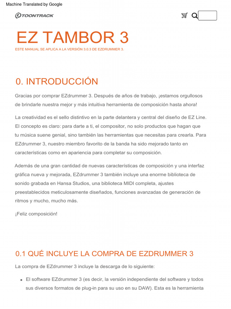 EZdrummer 3 - Manual - Toontrack-1-25 | PDF | Archivo de computadora ...