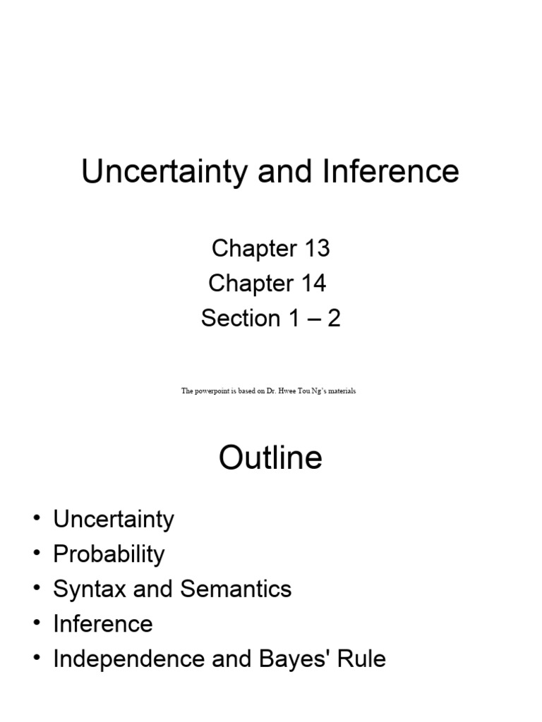 Uncertainty Inference | PDF | Logic | Probability