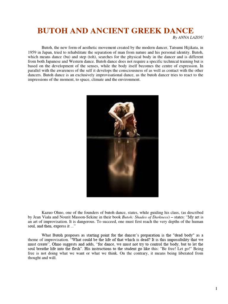 Butoh and Ancient Greek Dance | PDF | Dances