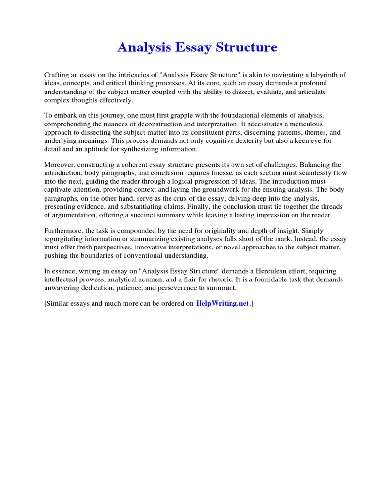 Analysis Essay Structure | PDF | Social Media | Popular Culture & Media ...