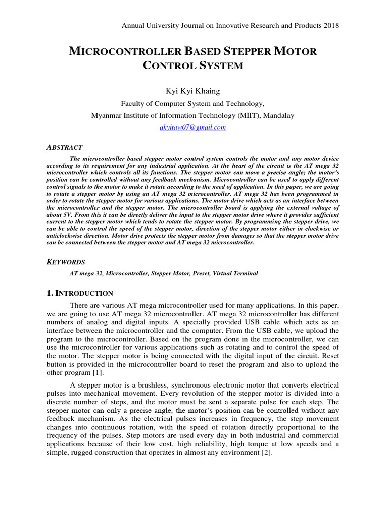 Stepper Motor | PDF | Electric Motor | Electrical Engineering
