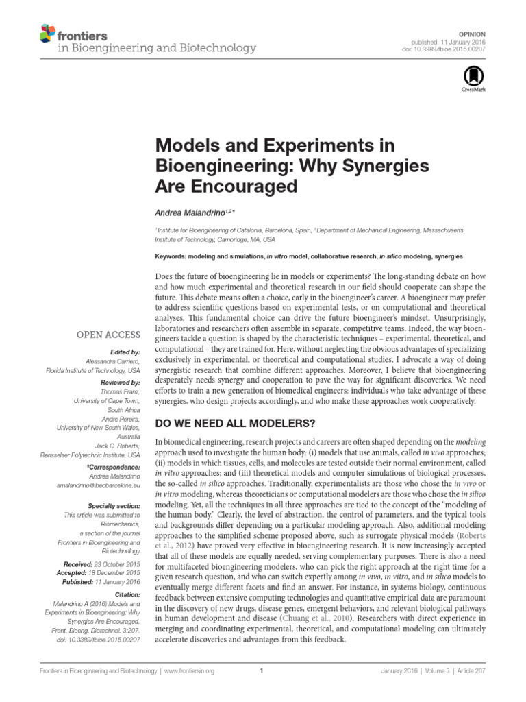 Bioengineering Synergy Insights | PDF | In Vitro | Experiment