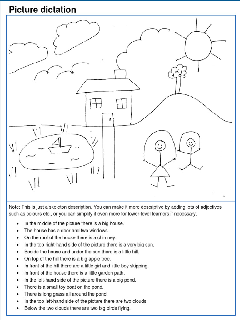 Picture Dictation for Kids Activities | PDF