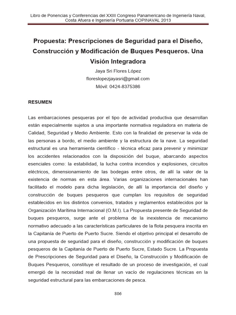 Seguridad en Diseño de Buques Pesqueros | PDF | Buques | Mar