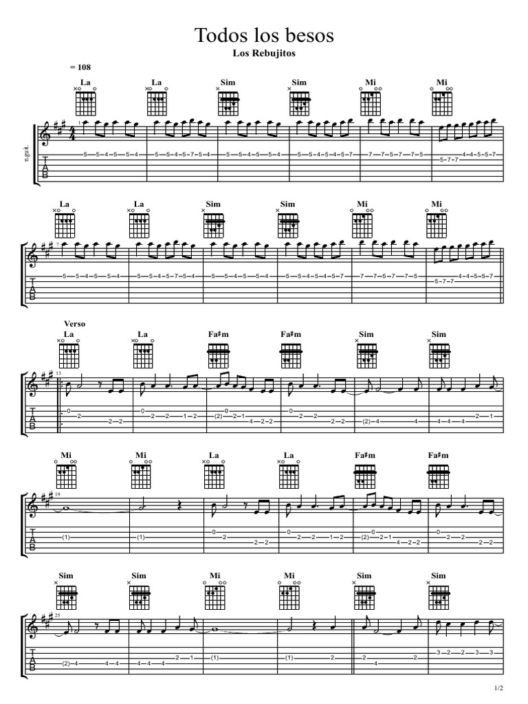 Todos Los Besos-Los Rebujitos | PDF