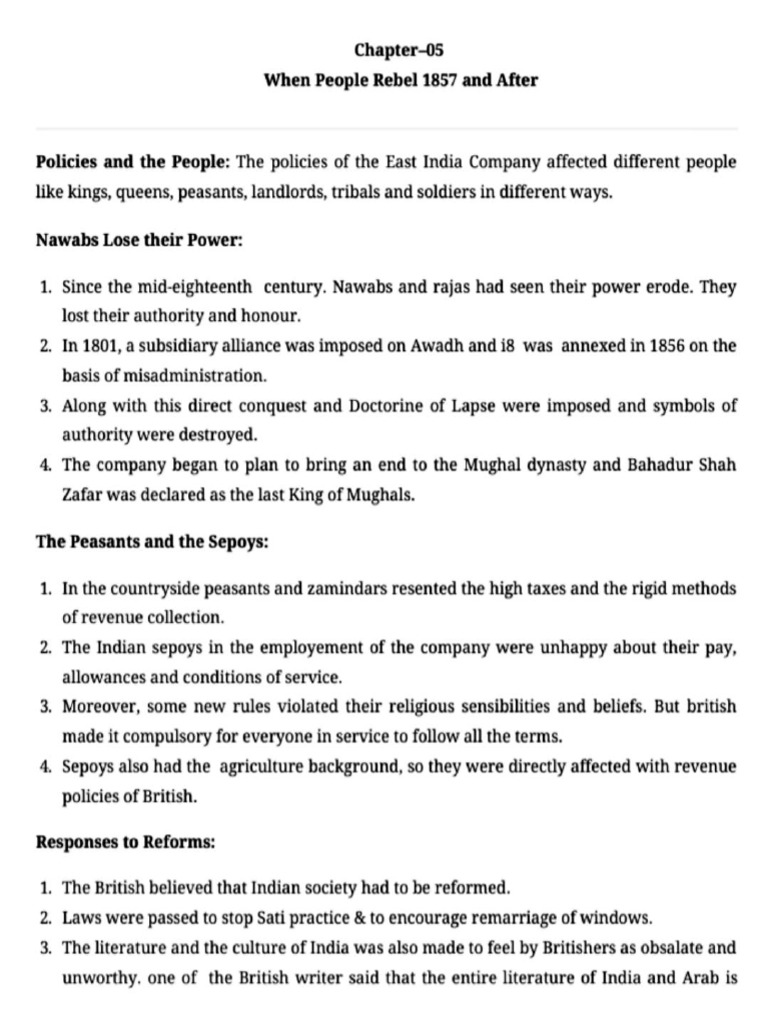 How People Rebel in 1857 and After | PDF