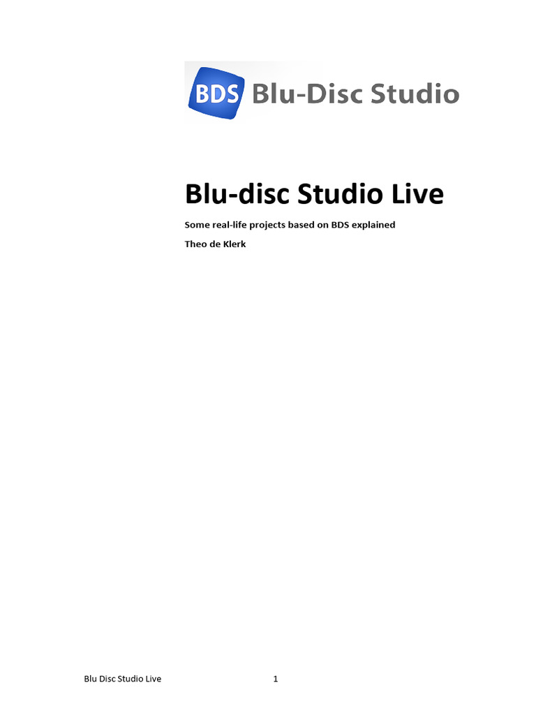 Blu Disc Studio Live | PDF | Menu | Menu (Computing)