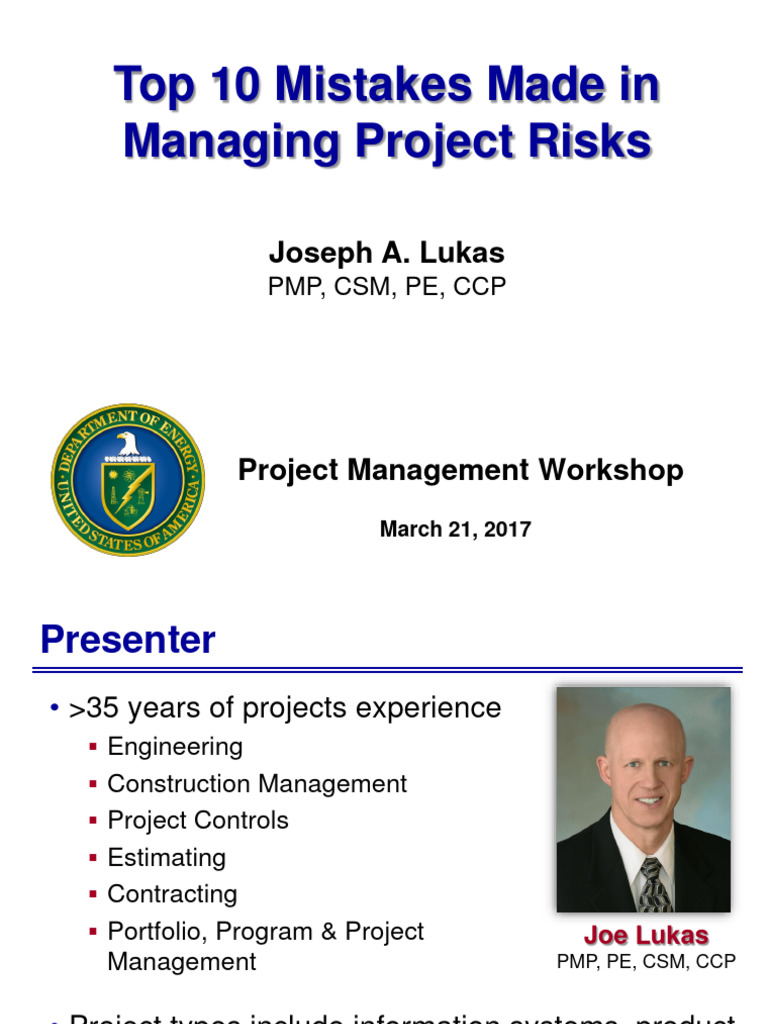Top 10 Project Risk Management Mistakes | PDF | Risk | Risk Management