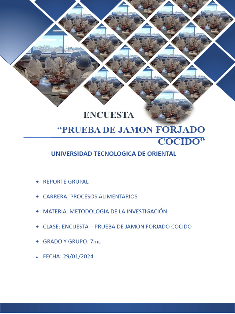 Reporte Grupal - Encuesta de Jamon Forjado | PDF | Metodología de ...