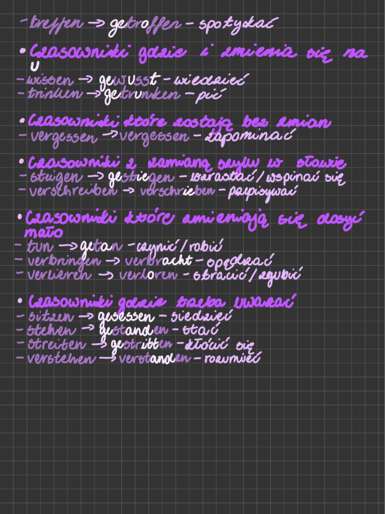 Język Niemiecki Notatki 4 | PDF