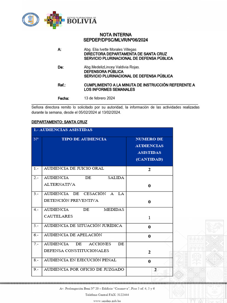 Nota interna | PDF | Gobierno | Justicia
