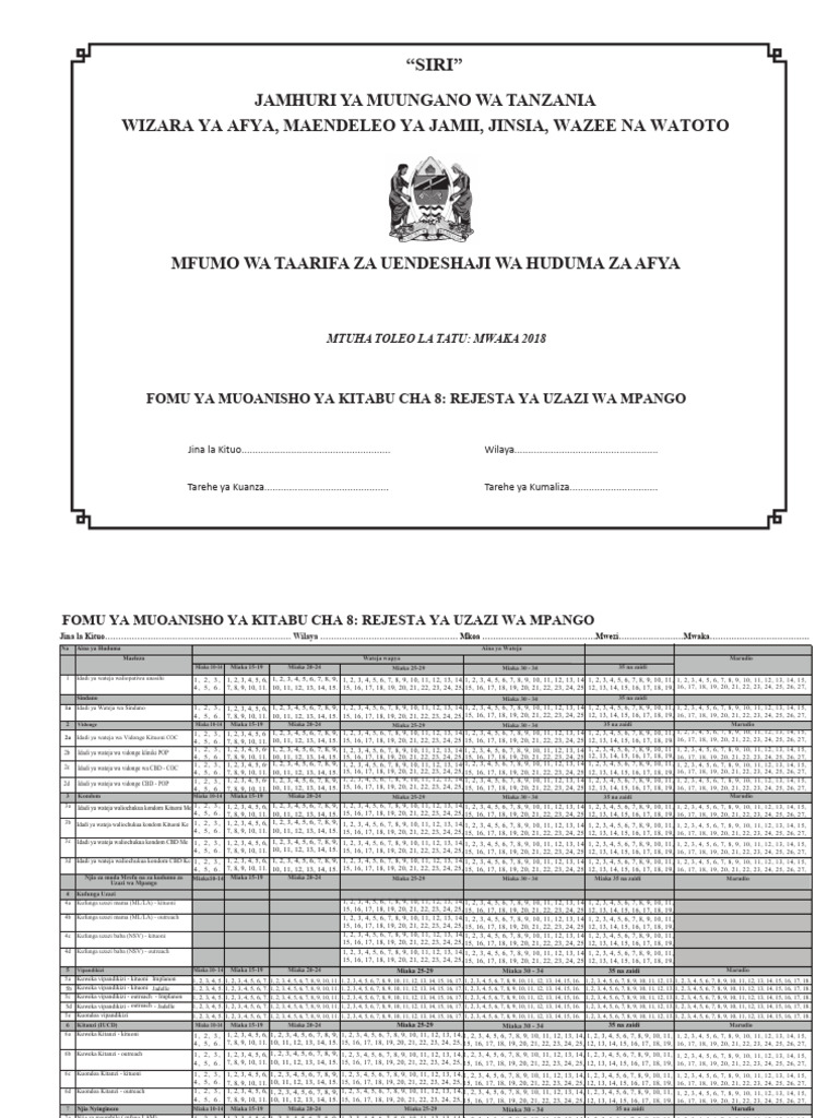 Tally - Family Planning | PDF