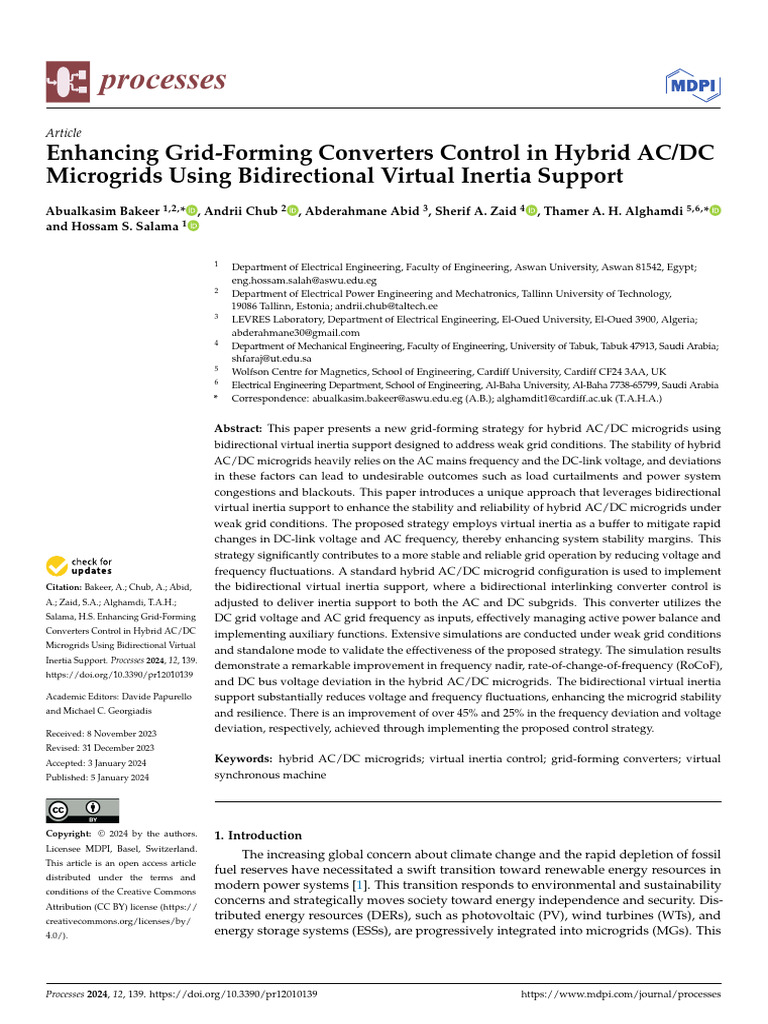 processes-12-00139 | PDF | Distributed Generation | Electrical Grid