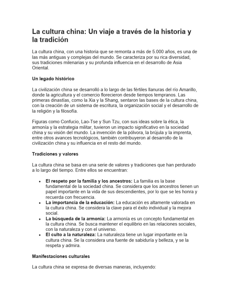 Cultura China | PDF | China | Política mundial