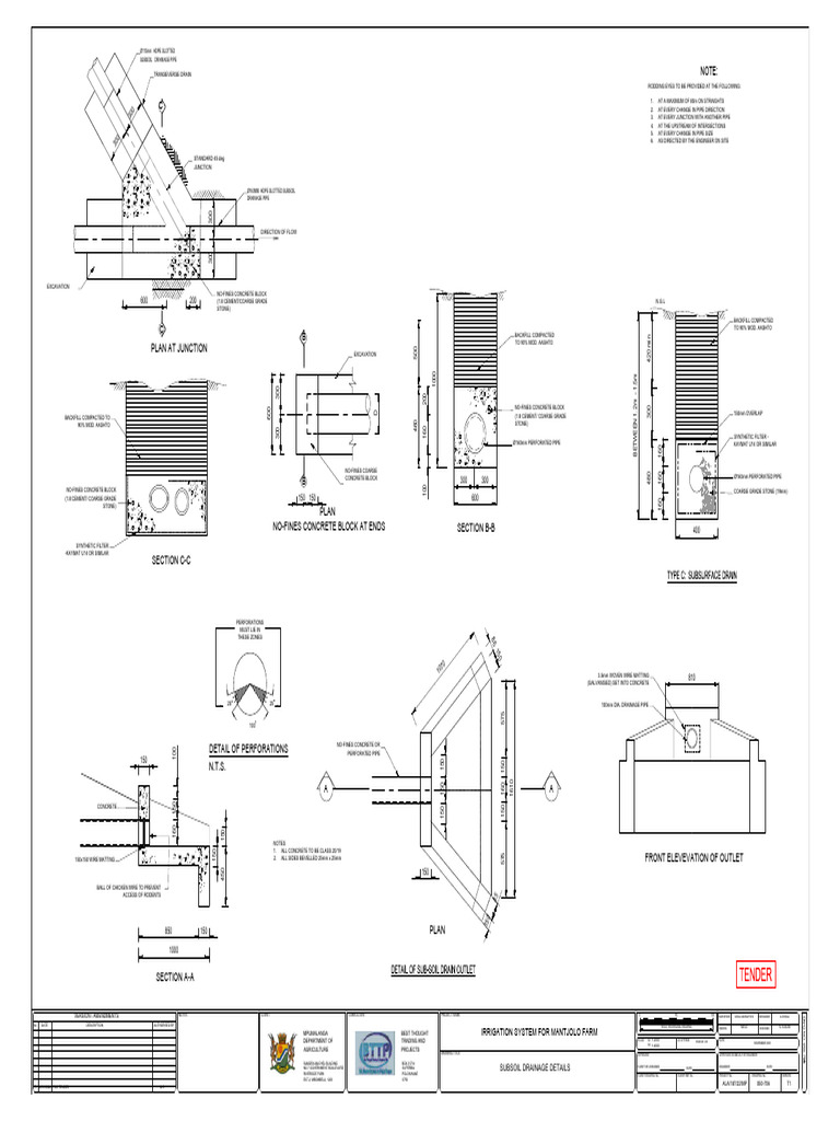 Subsoil Details - Tender-706 | PDF | Drainage | Water