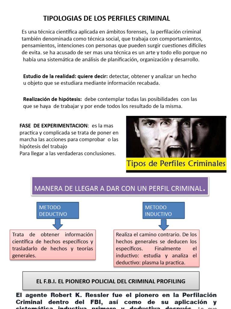 PERFIL CRIMINALOFIA | PDF | Perfil del delincuente | Interacciones de disciplina académica