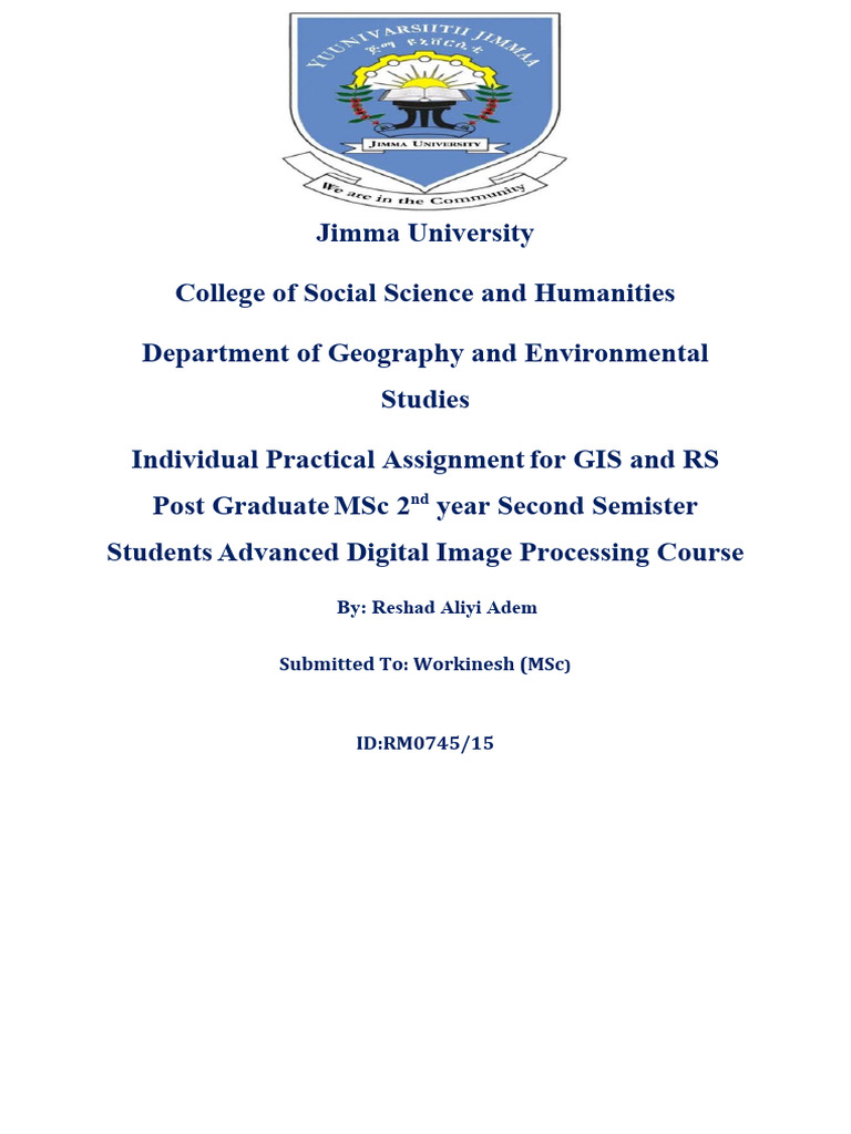 Assment of DIP Practical | PDF | Remote Sensing | Earth Sciences