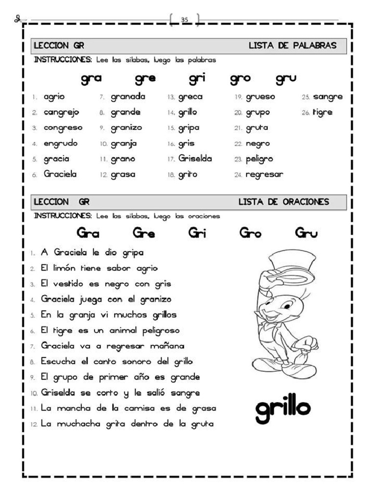 Prácticas Del Lenguaje, Grupos Consonánticos | PDF