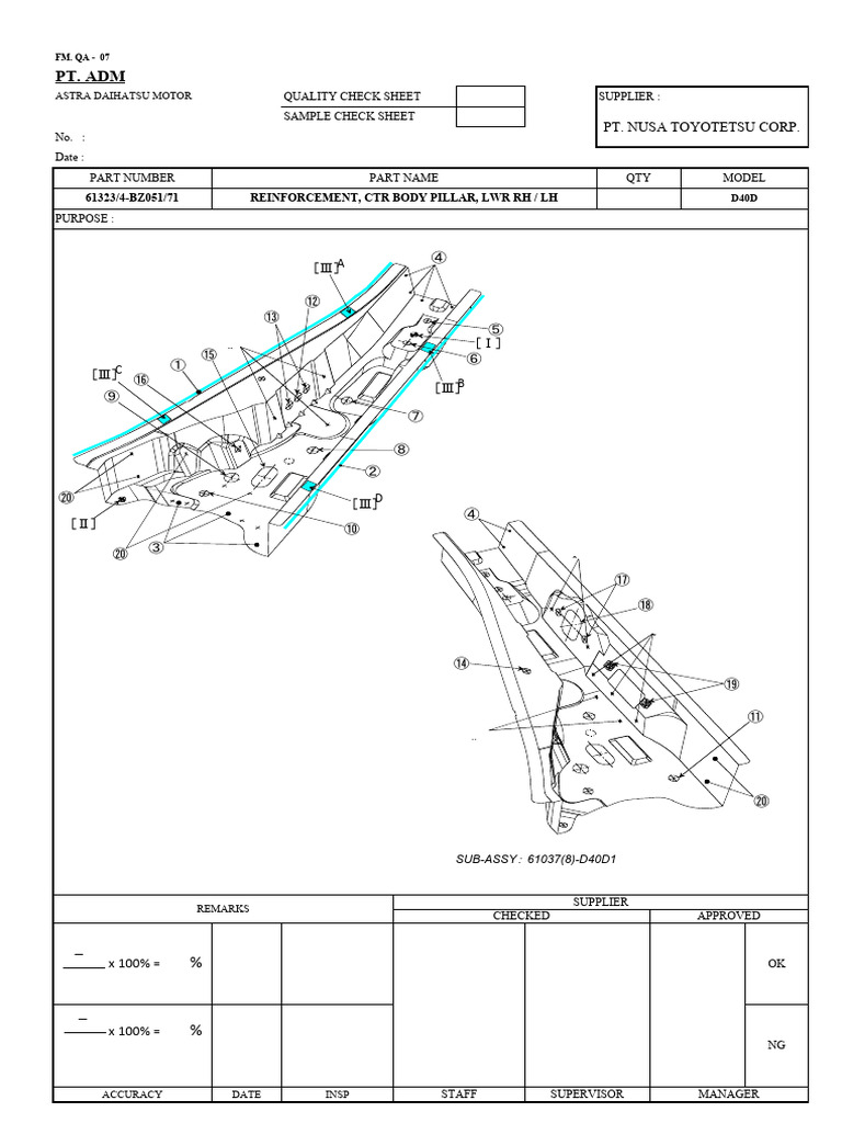 BZ051 (71) - D40D - SDS - Check Sheet | PDF | Vehicle Industry | Car ...