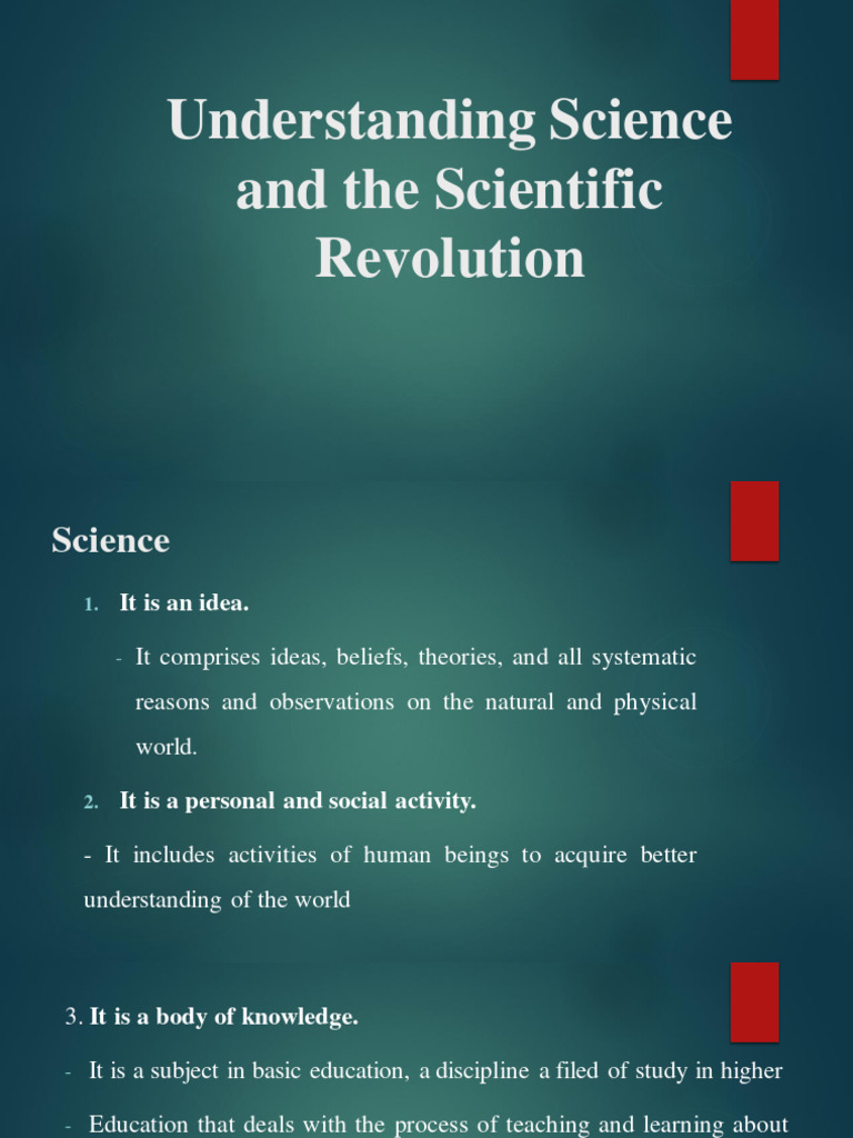 Understanding Science and The Scientific Revolution - 92131470 | PDF ...