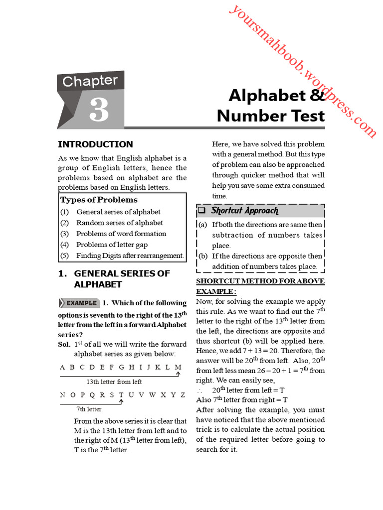 Alphabet Series Problem Solving Guide | PDF | Alphabet