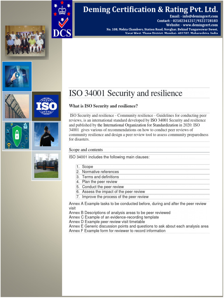 Iso 34001 Security and Resilience | PDF | International Organization ...