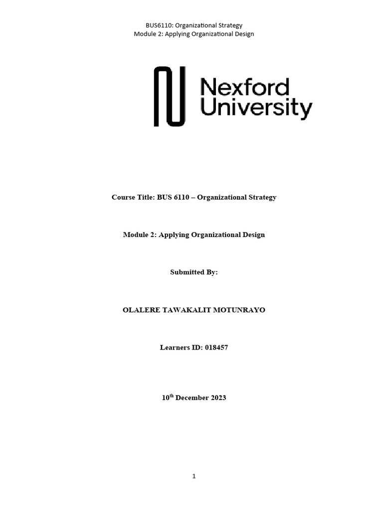 Module 2 - Applying Organizational design to a case | PDF | Walmart ...