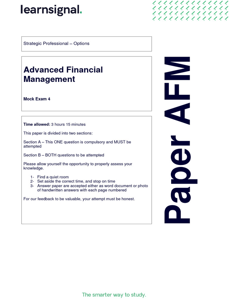 AFM Mock PDF 2 | PDF | Futures Contract | Hedge (Finance)