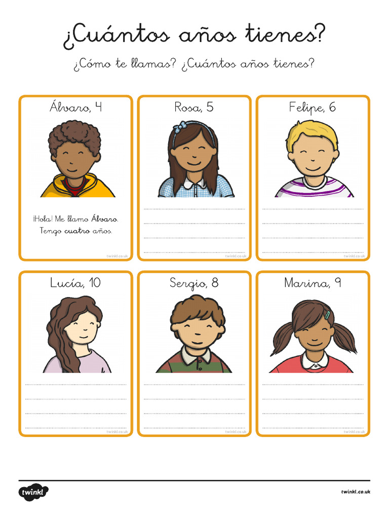 T2 L 251 Ficha de Actividad Cuantos Anos Tienes | PDF