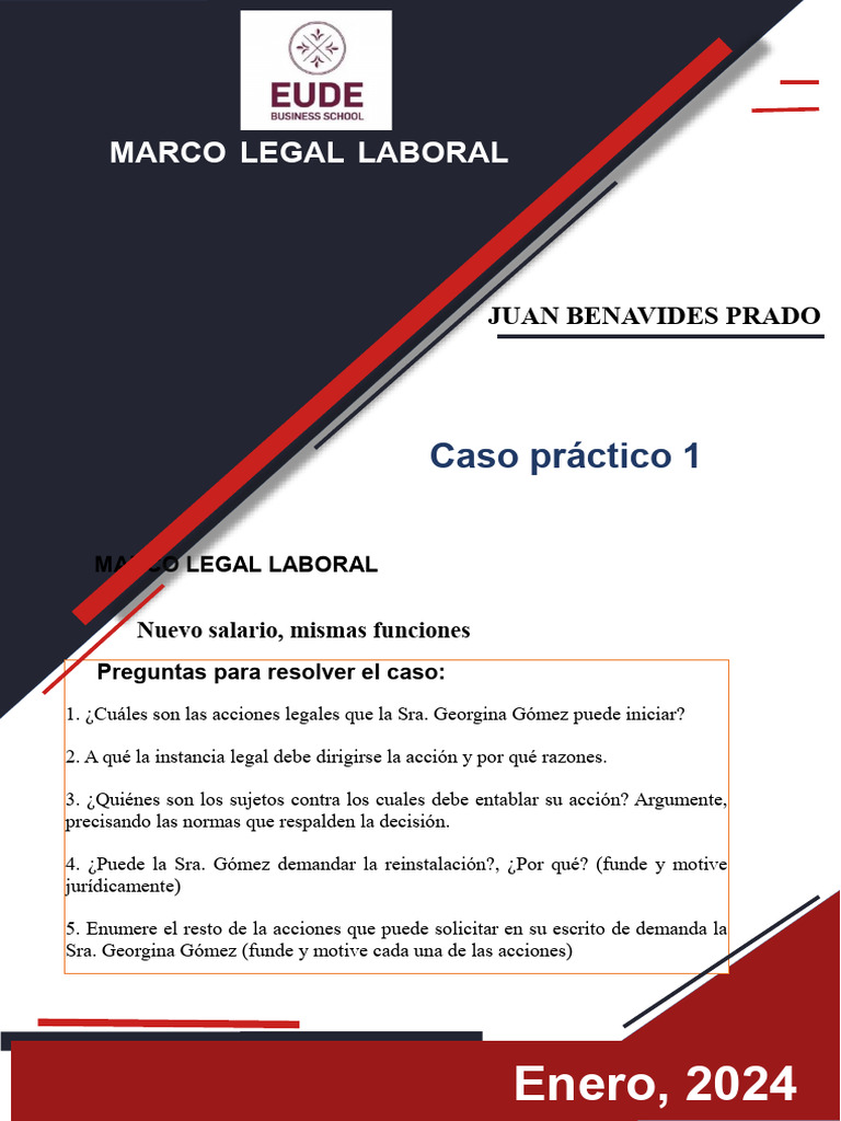 Caso PR (Actico 1 Marco Legal Laboral | PDF | Derecho penal | Castigos